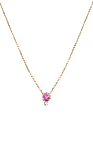 Meira T Sapphire And Diamond Pendant Necklace - Pink