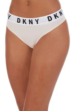 Dkny Cozy Boyfriend Thong Pearl Cream