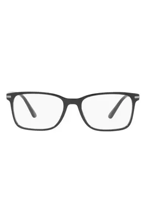 Prada 56mm Rectangular Eyeglasses - Black/demo Lens