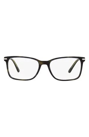 Prada 56mm Rectangular Eyeglasses - Turquoise Tortoise/demo Lens