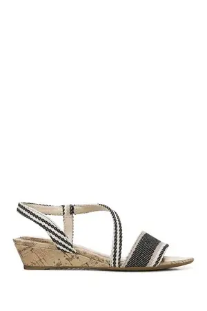 LIFESTRIDE Yasmine Wedge Sandal Natural Multi
