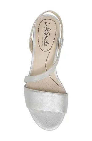 LIFESTRIDE Yasmine Wedge Sandal - Silver