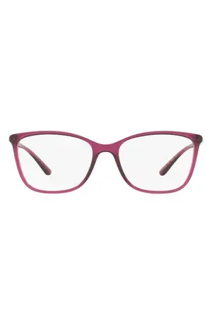Dolce & Gabbana Dolce&Gabbana 54mm Rectangular Eyeglasses Black Cherry/demo Lens