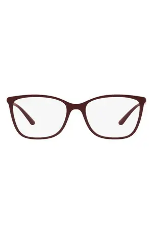 Dolce & Gabbana 54mm Rectangular Eyeglasses - Bordeaux Blue Light Filter