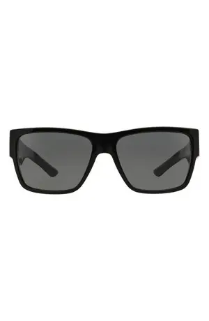 Versace 59mm Square Sunglasses - Black/grey Solid