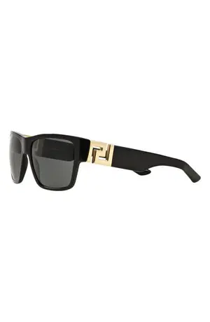 Versace 59mm Square Sunglasses - Black/grey Solid
