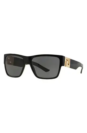 Versace 59mm Square Sunglasses - Black/grey Solid