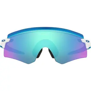 Oakley Oakley 136mm Prizm™ Wrap Shield Sunglasses Polished White/prizm Sapphire