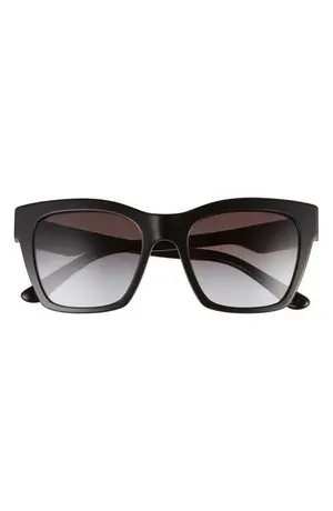 Dolce & Gabbana Dolce&Gabbana 53mm Gradient Cat Eye Sunglasses Black/ Grey Gradient