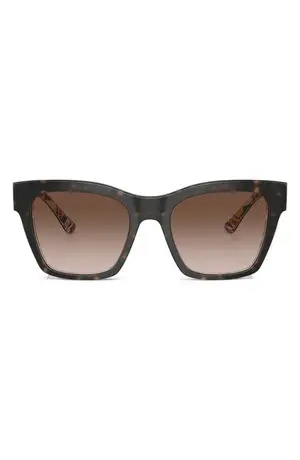 Dolce & Gabbana 53mm Gradient Cat Eye Sunglasses - Brown Grad