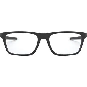 Oakley Port Bow Rectangular Eyeglasses - Shiny Black