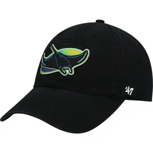 '47 Tampa Bay Rays 2000 Logo Cooperstown Collection Clean Up Adjustable Hat - Black