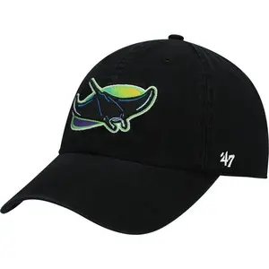 '47 Tampa Bay Rays 2000 Logo Cooperstown Collection Clean Up Adjustable Hat - Black