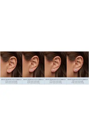 Kwiat Round Brilliant Cut Diamond Stud Earrings - Platinum
