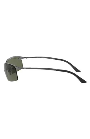 Ray-ban 63mm Polarized Rimless Sunglasses - Polarlized Gunmetal