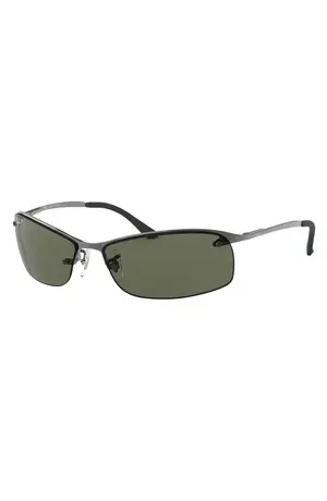 Ray-ban 63mm Polarized Rimless Sunglasses - Polarlized Gunmetal