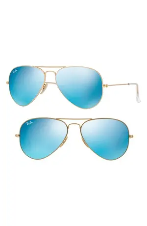 Ray-ban Ray-Ban 62mm Aviator Sunglasses Green/ Blue