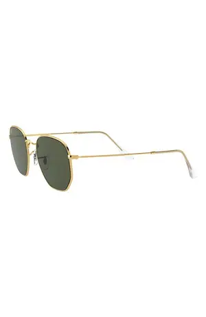 Ray-ban 51mm Round Sunglasses - Gold Legend/ Green