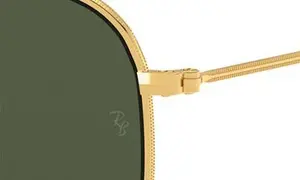 Ray-ban 51mm Round Sunglasses - Gold Legend/ Green