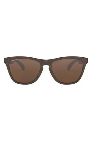 Oakley Oakley 55mm Polarized Rectangle Sunglasses Brown Tortoise/ Brown