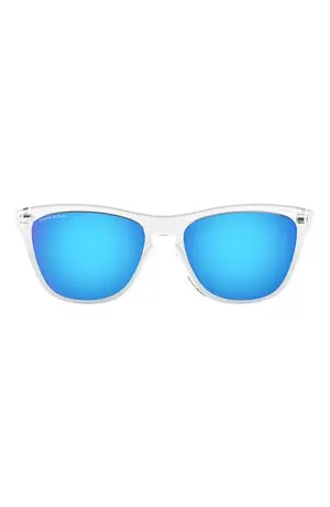Oakley Oakley 55mm Polarized Rectangle Sunglasses Clear/blue