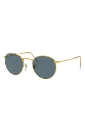 Ray-ban Legend Collection 47mm Round Sunglasses - Legend Gold/blue