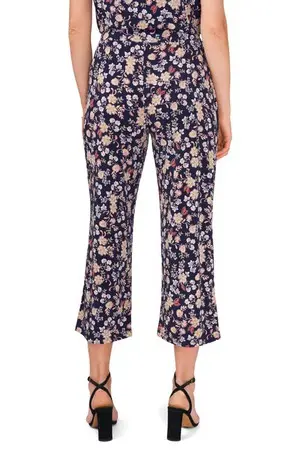 Chaus Floral Print Wide Leg Crop Pants