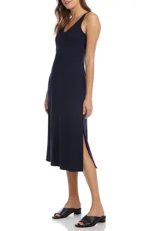 Karen Kane Brigitte Sleeveless Midi Dress - Navy