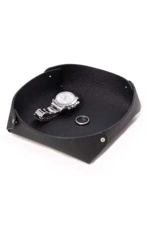 BEY-BERK Catchall Leather Valet Tray