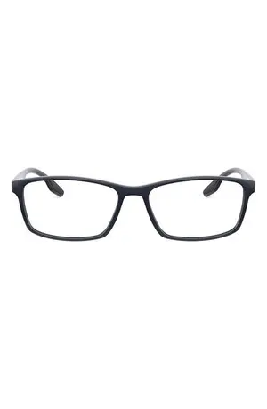 Prada Prada Linea Rossa 54mm Rectangle Optical Glasses Blue