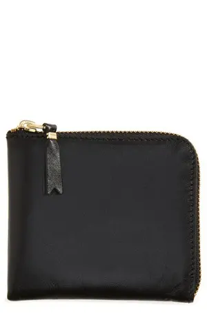 Comme Des Garçons Classic Leather Half Zip Wallet - Black
