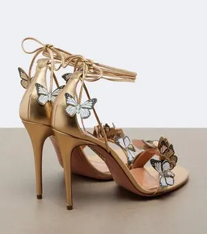 AQUAZZURA Papillon Leather Sandals