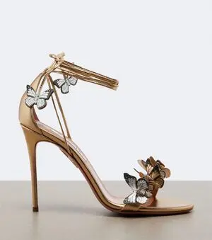 AQUAZZURA Papillon Leather Sandals