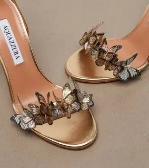 AQUAZZURA Papillon Leather Sandals