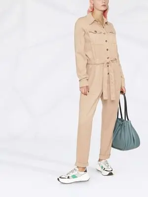 Elisabetta Franchi Patch-pocket Long-sleeved Jumpsuit