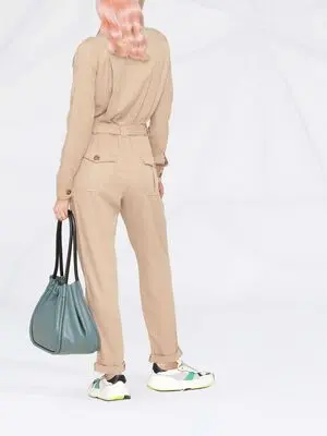 Elisabetta Franchi Patch-pocket Long-sleeved Jumpsuit