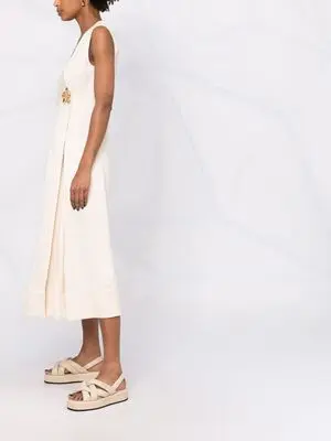 JIL SANDER Silk Midi Wrap Dress