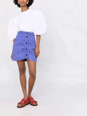 GANNI Asymmetrical Mini Skirt