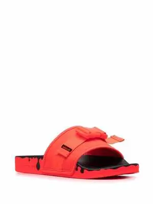 Adidas Pouchylette Flat Slides - Orange