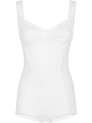 Dolce & Gabbana Floral-lace Corset Bodysuit
