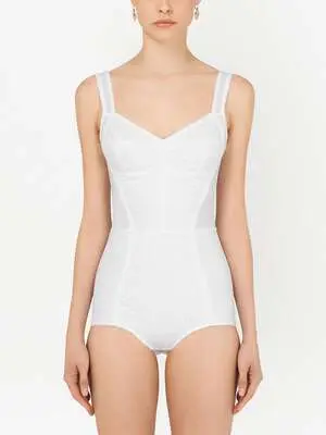 Dolce & Gabbana Floral-lace Corset Bodysuit