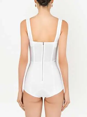 Dolce & Gabbana Floral-lace Corset Bodysuit