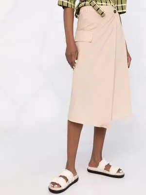 Woolrich Poplin A-line Midi Skirt