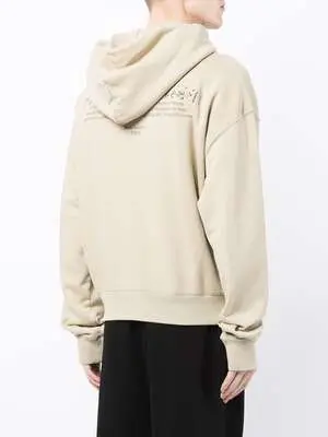 Off-White Logo-embroidered Cotton Hoodie