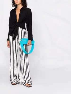 Jacquemus La Chemise Bahia Draped Shirt - Black