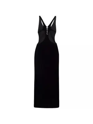 Saint Laurent Cut-out Silk Dress