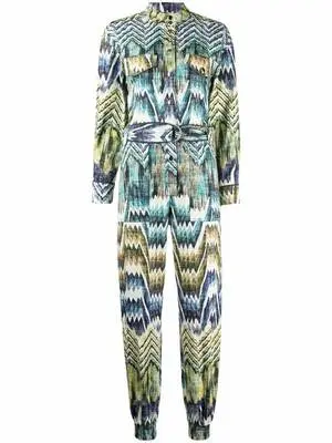 Chufy Patterned Jumpsuit - Green