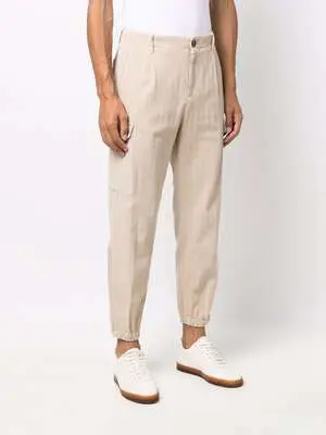 Brunello Cucinelli Tapered Cotton Trousers