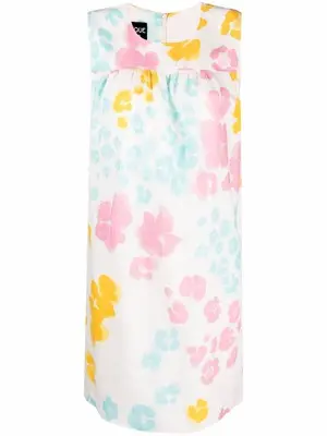 Moschino Floral-print Linen Dress - White