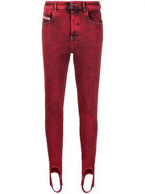 DIESEL® Marble Finish Skinny Jeans - Red